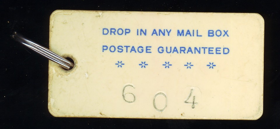 Vintage 1960s 1970s HONOLULU HAWAII Post Office Box Key Fob & Ring Hard ...