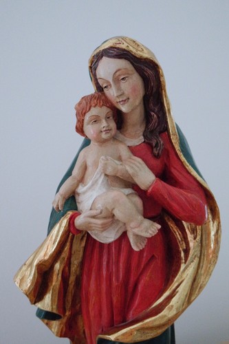 Madonna, Mutter Gottes, Maria mit Kind, Holz, bunt, Schnäppchen | eBay.de