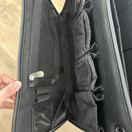 APC Leather Briefcase Laptop Shoulder Strap Computer Bag Black Zippered ...