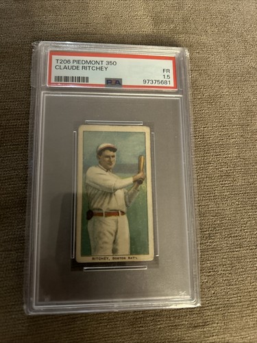 1909-11 T206 WHITE BORDER #NN CLAUDE RITCHEY (BOSTON) PSA 1.5 Nicely ...