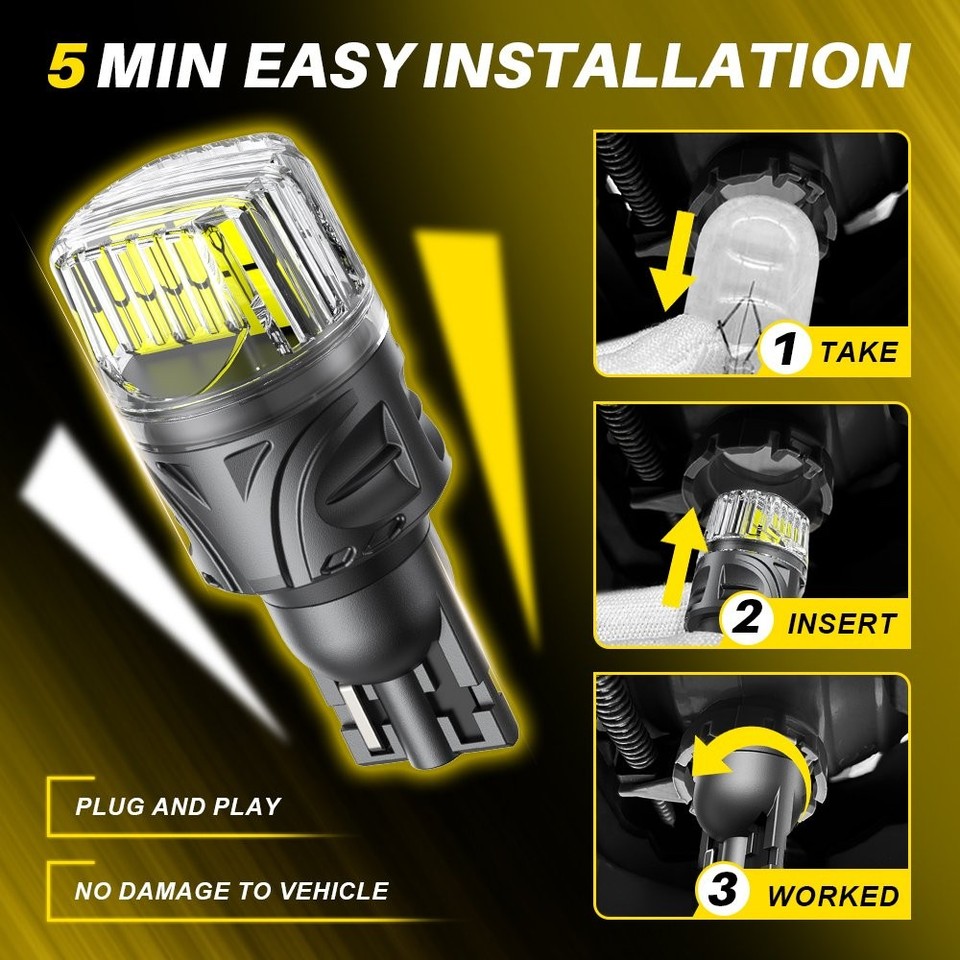 921 T15 LED Reverse Backup Lights for Toyota Camry Corolla Tacoma ...