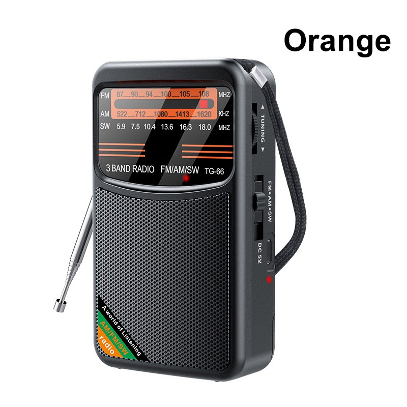 Mini Portable Radio AM/FM/SW Digital Stereo Radio Rechargeable USB ...