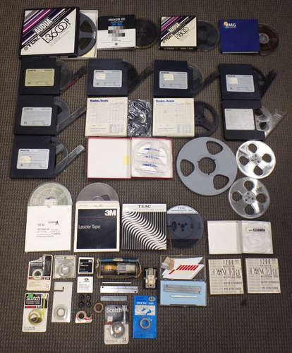 Large Lot Various Plastic Reel to Reel Tapes New,Used,Blank w/Splicing ...