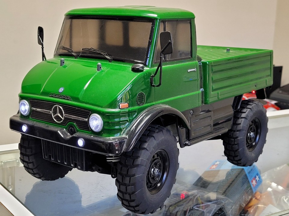 Tamiya 1/10 RC Mercedes Benz Unimog 406 CC01 ESC Crawler LED 2.4Ghz ...