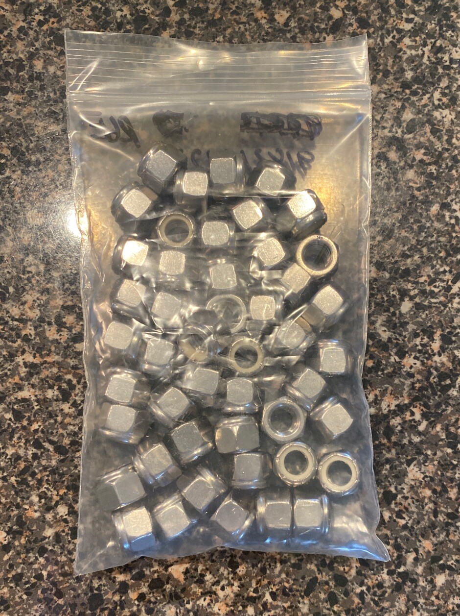 Lot of 47 McMaster Carr Nylon Insert Stainless Steel #3/8-16 Locknut ...
