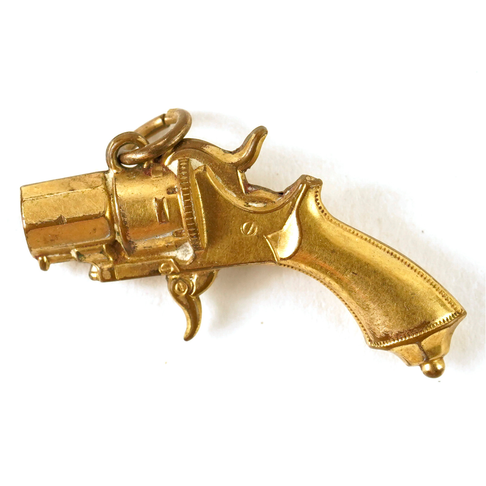 Antique Gold Filled Pistol Revolver Thick Barrel Gun … - Gem