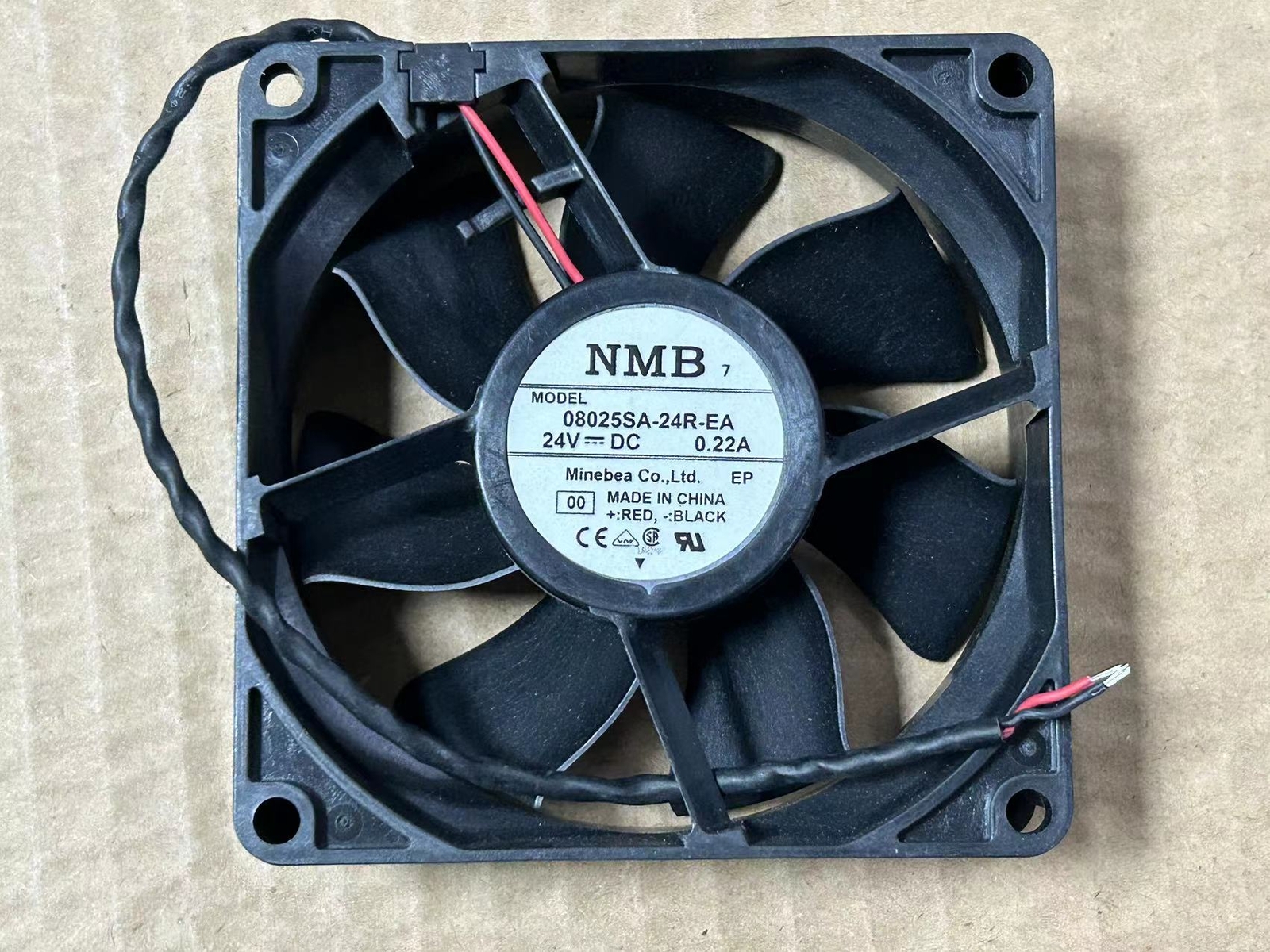 1pcs NMB 08025SA-24R-EA -00 24V 0.22A 8025 2-wire high-end cooling fan ...