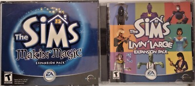 The Sims Makin' Magic PC Expansion Game 2003 Sims -4 Disks + Livin ...