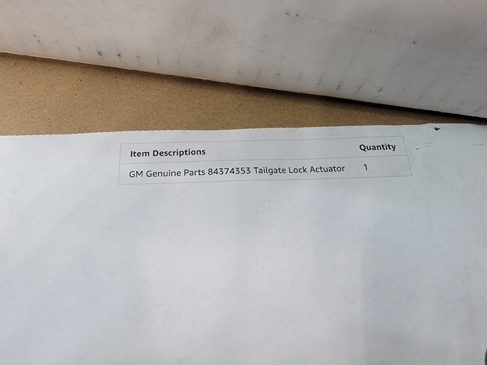 Tailgate Lock Solenoid-78.8" Bed, Fleetside GM Parts 84374353 | eBay