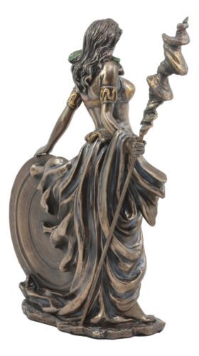 All Mother Goddess Frigga Holding Spear and Shield Statue Norse Asgard ...