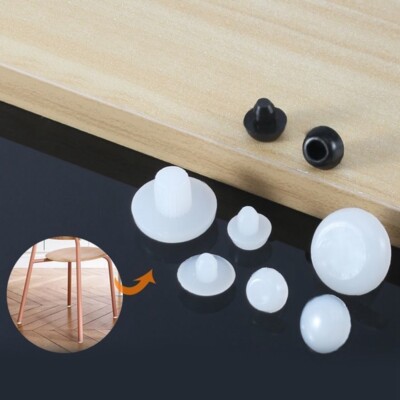6/8mm Plastic Hole Plug Screw Hole Cap Stopper Pads F Table Chair Leg ...