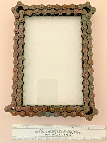 Recycled Bike Chain 5" x 7" Frame for a 4" x 6" Picture Photo | eBay