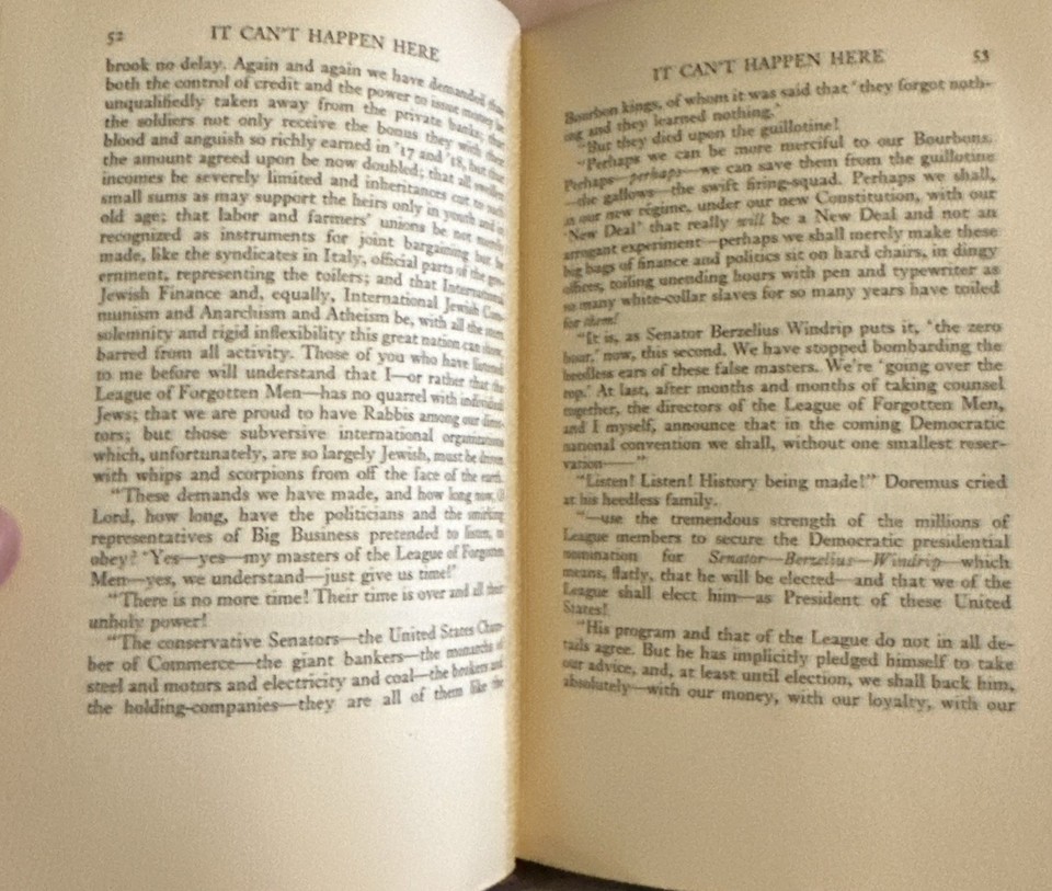 SIGNED It Can't Happen Here Sinclair Lewis 1935- Autographed | eBay