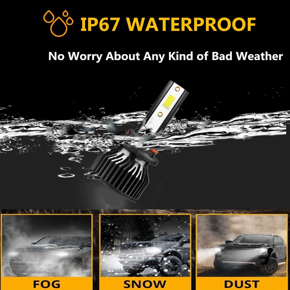 Set of 4 8000K LED Headlight Hi Low Beam Bulb For Chevy C1500 2500 3500 ...