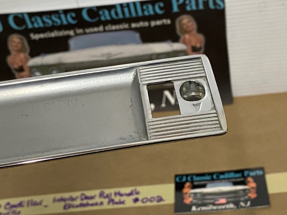 OEM 60 Cadillac INTERIOR DOOR PULL HANDLE TRIM BACK PLATE ESCUTCHEON ...