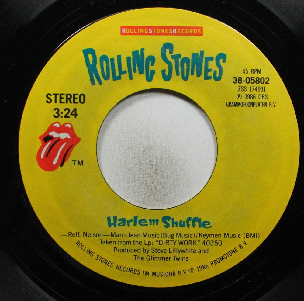 Rock Picture Sleeve 45 Rolling Stones - Harlem Shuffle / Had It With ...