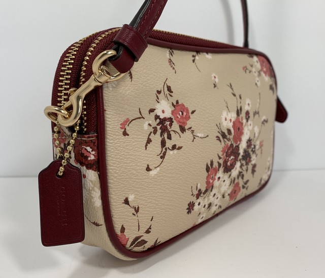 Coach 67087 Sadie Crossbody Bag Clutch Beechwood Floral Bundle for sale ...