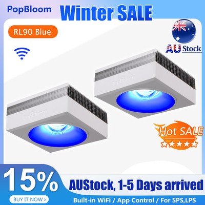 PopBloom RL90 WiFi Marine Led Aquarium Light Saltwater Coral Reef SPS ...