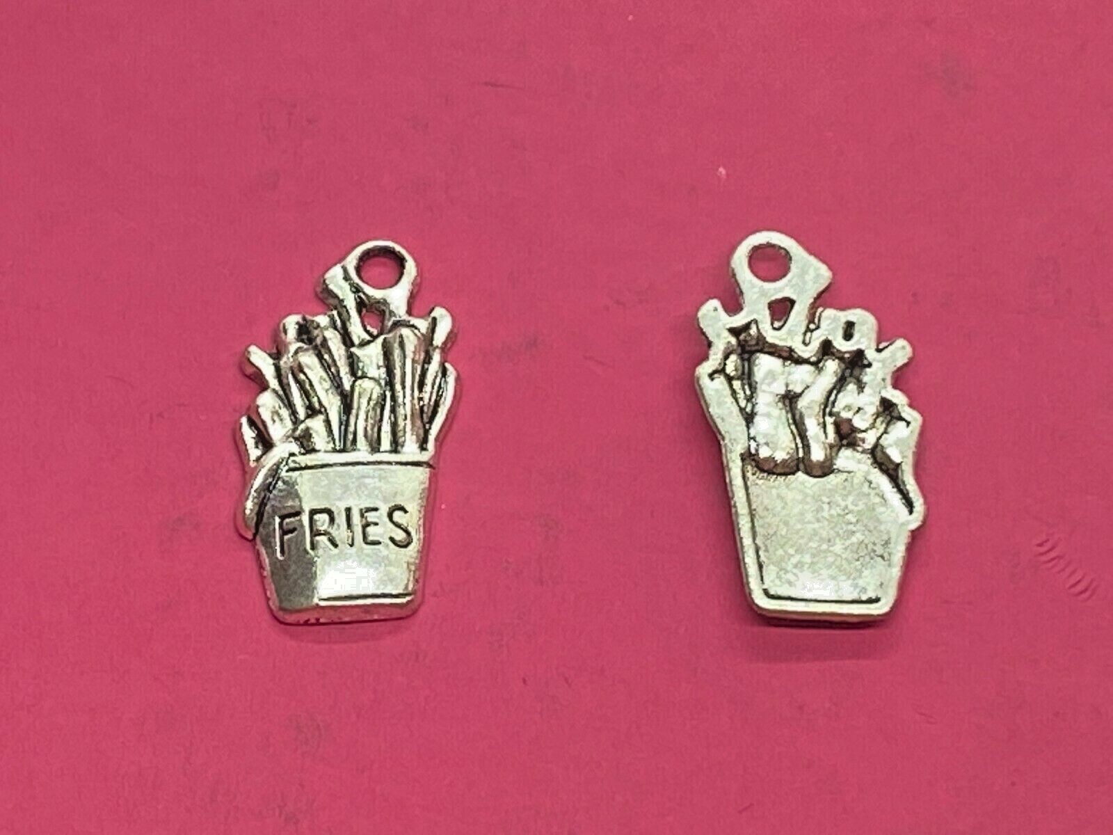 Tibetan Silver Fries Charms - 5 per pack - french fries/chips/fast food ...