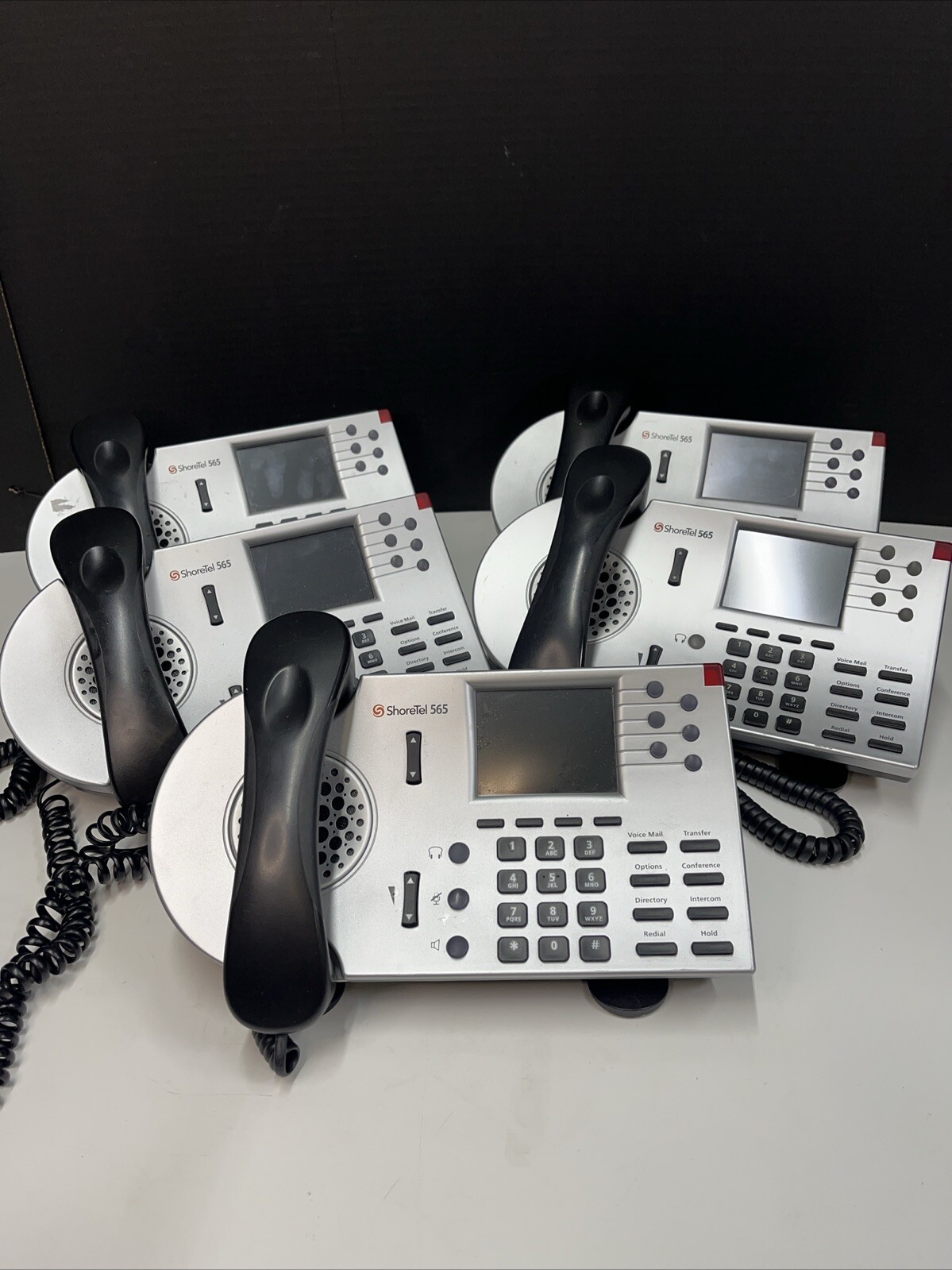 Lot Of 5 Shoretel IP 565G Silver Gigabit Office IP Phones TESTED FREE ...