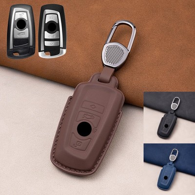 Genuine Leather Car Key Case Cover For BMW 1 2 3 4 5 6 7 X3 X4 X5 X6 ...