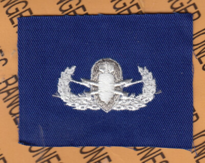 USAF EOD Explosive Ordnance Disposal Badge Blue/ White ~2.5" cloth ...