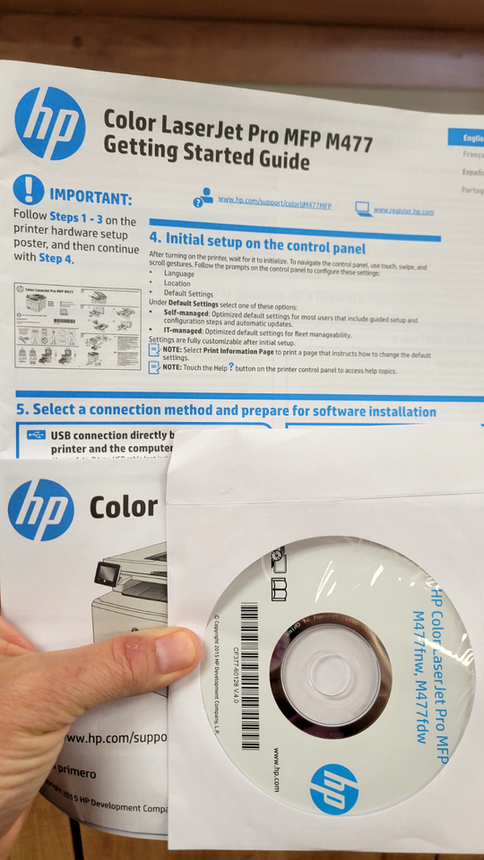 HP Laserjet Pro MFP M477fdw All-In-One Color Laser Printer - White/Gray ...