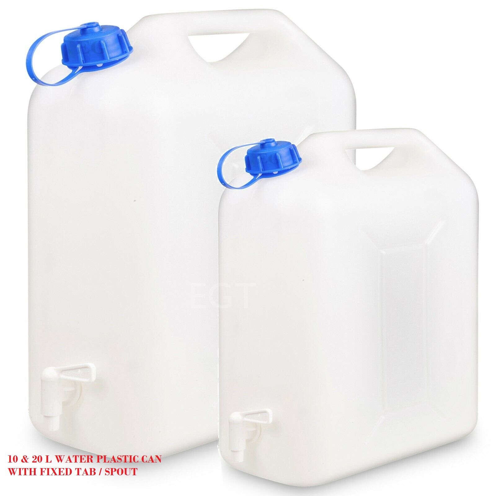 10 or 20L Plastic Water Jerry Can Liquid Carrier Drum Pouring Spout Tap ...