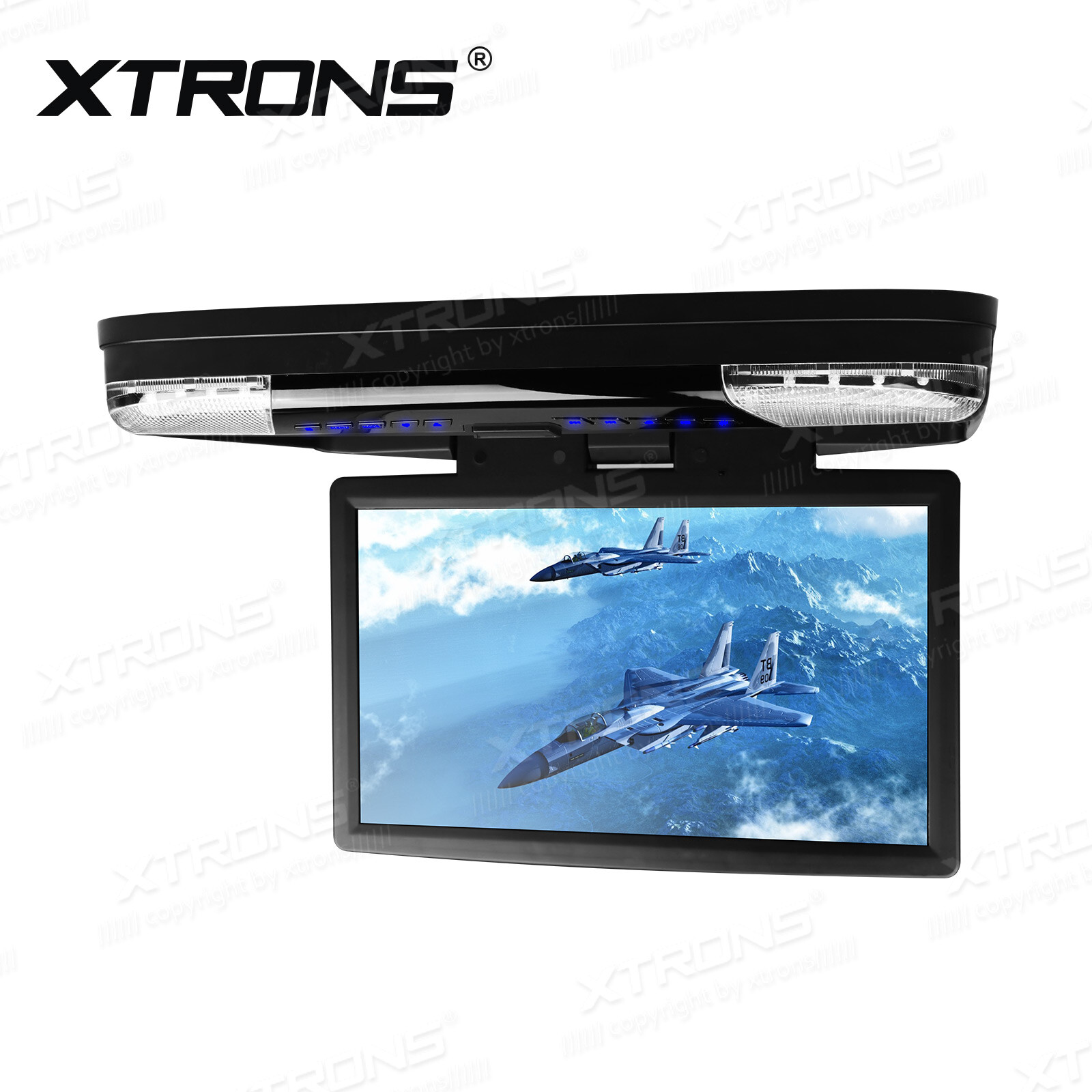 15.6" HD In Car DVD Player Roof Mount Monitor Flip Down +Digital TV Box ...