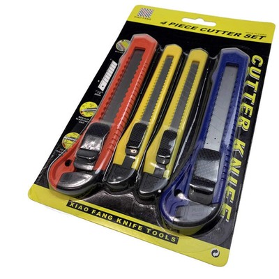 NNEDSZ 4pcs BOX CUTTER Knife Retractable Blade Snap Off Razor Durable ...