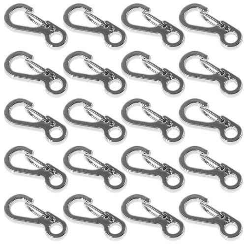 20 Pcs Hanging Accessories Mini Carabiner Clip for Keys Small Clips | eBay