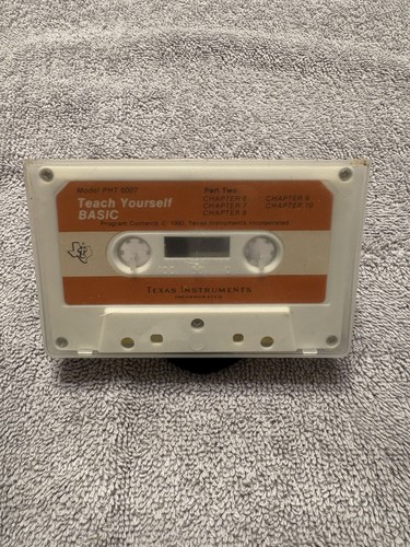 Teach Yourself BASIC Texas Instruments TI 99/4a Computer Cassette Game ...