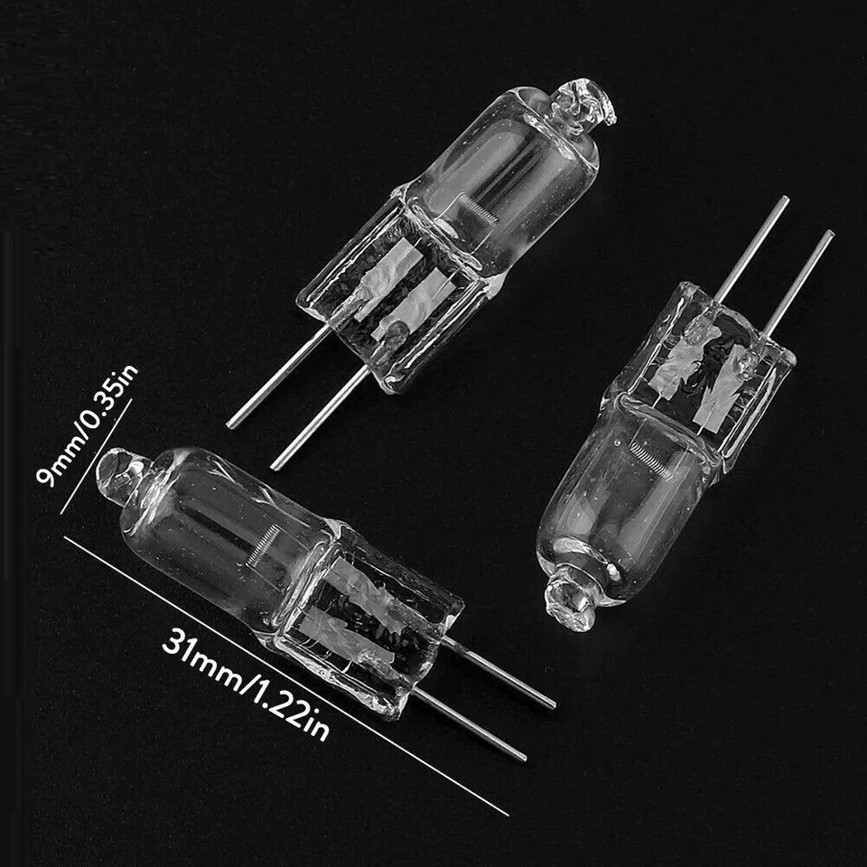10Pcs G4 Halogen Light Bulbs 10W 20W 12V 2 Pin Two Prong with Prongs ...
