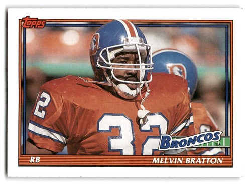 Melvin Bratton 1991 Topps FOOTBALL #555b Denver Broncos | eBay