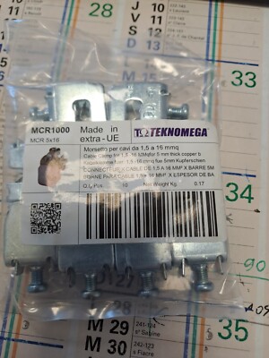 MCR 5x16 MCR1000 TEKNOMEGA CONNECTEUR X CABLE DE 1,5 À 16 MM² X BARRE ...