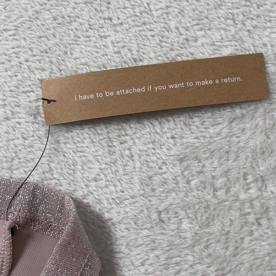 Reformation Amiah Knit Dress Sz S Pink Sparkle Sleeveless Asymmetric ...