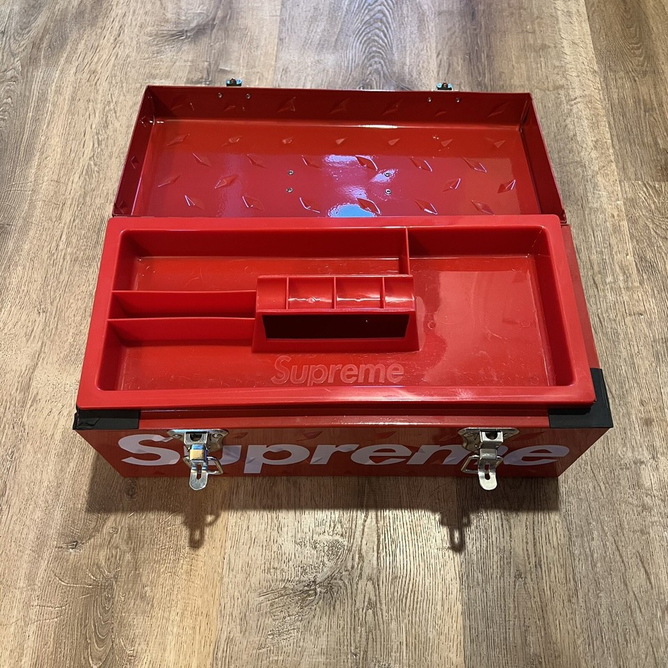 Supreme Diamond Plate Tool Box Red Box Logo FW18 Accessory Holder | eBay
