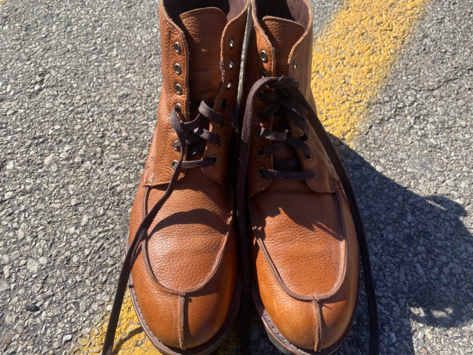 Used Allen Edmonds Rainier Split Toe Blucher Men's 11 1/2 D Boots Brown ...