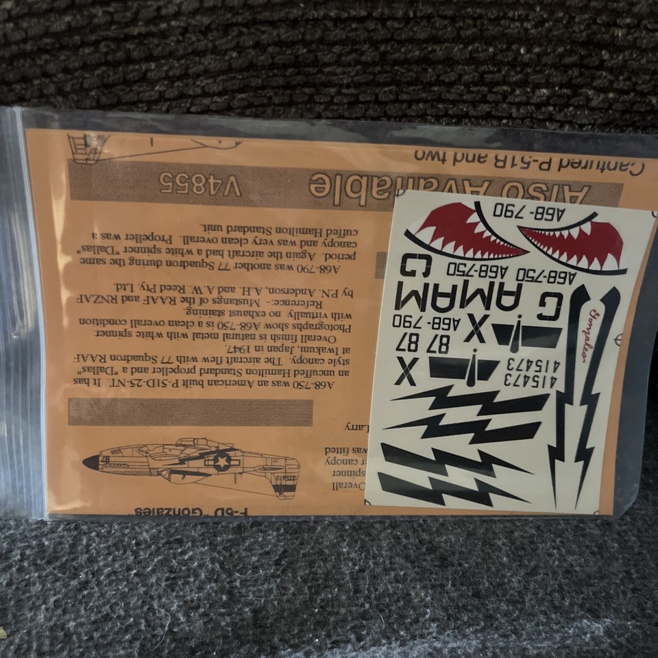 Ventura decals 1/48 V4862 Australian Mustangs American PR Mustang N153 ...