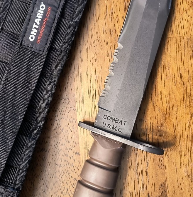 OKC-3S OKC3S Knife USMC Marine Corps Bayonet & Ontario Sheath Scabbard ...