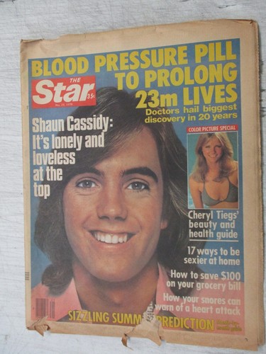 STAR TABLOID MAGAZINE MAY 23, 1978 SHAUN CASSIDY CHERYL TIEGS BEAUTY ...