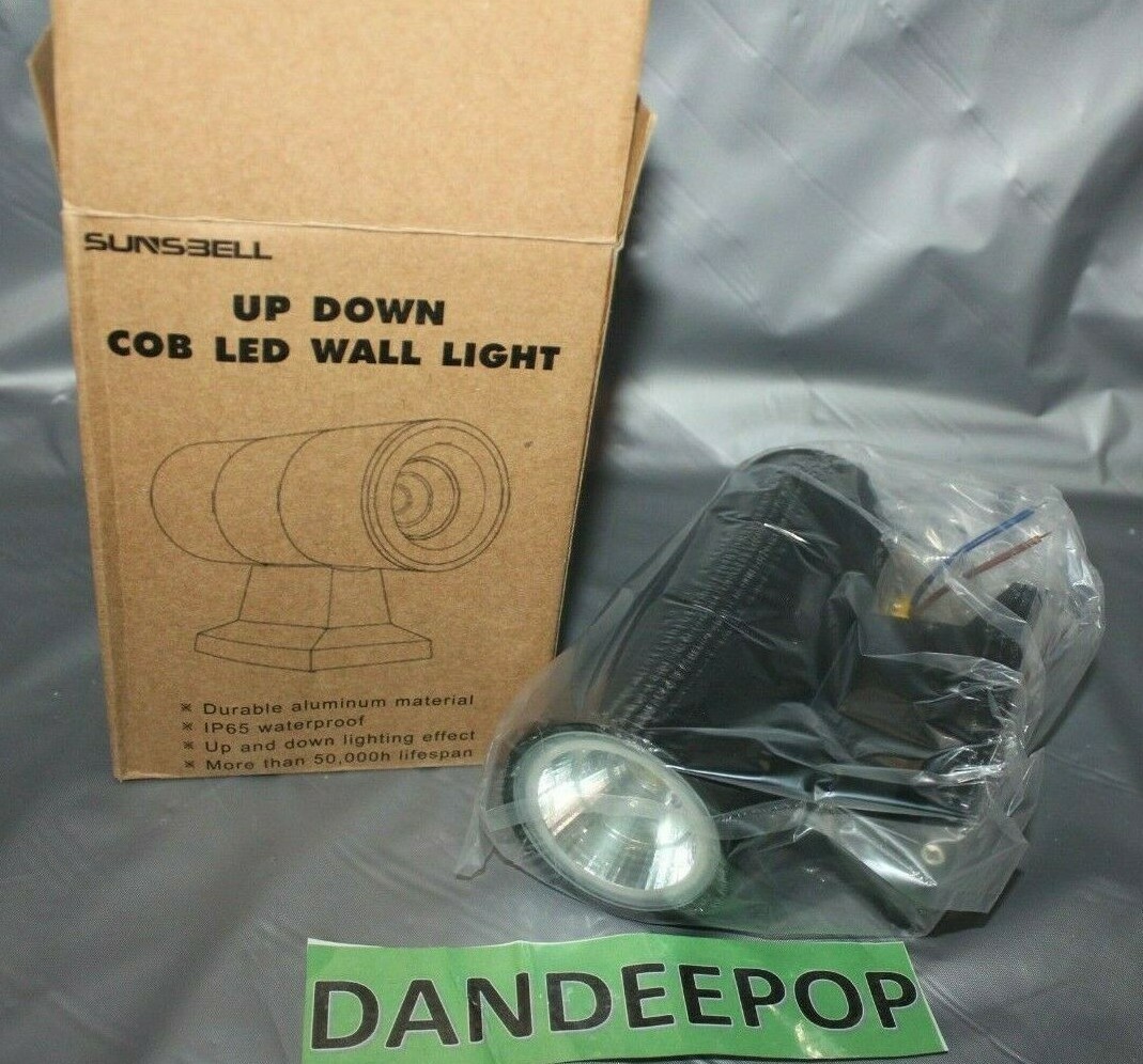 Sunsbell Up Down Cob LED Wall Light Aluminum IP65 Waterproof 6" | eBay