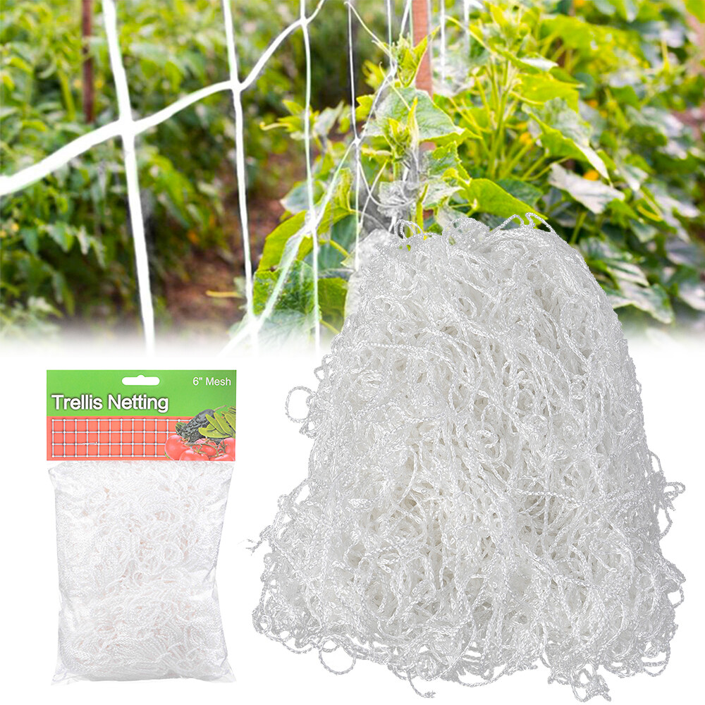 15/30/60FT Heavy Duty Grow Trellis Netting 6" Mesh Nylon Polyester ...