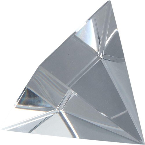 Transparent Ornament Glass Paperweight Shiny Crystal Pyramid Paper ...