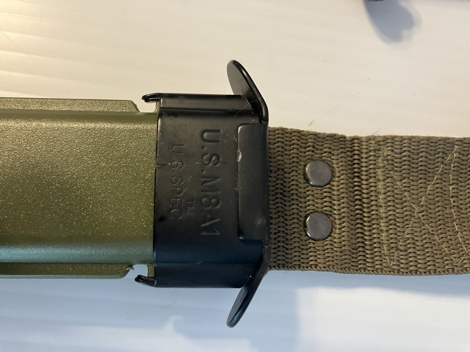 Vintage US Military Milpar M5A1 Bayonet Combat Knife & Metal Scabbard ...