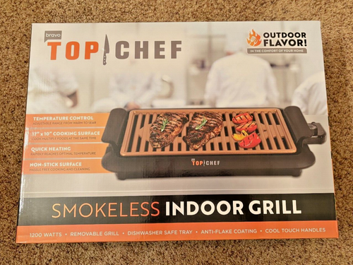 Bravo Top Chef Smokeless Electric Indoor Grill – New in Box – 1200 ...