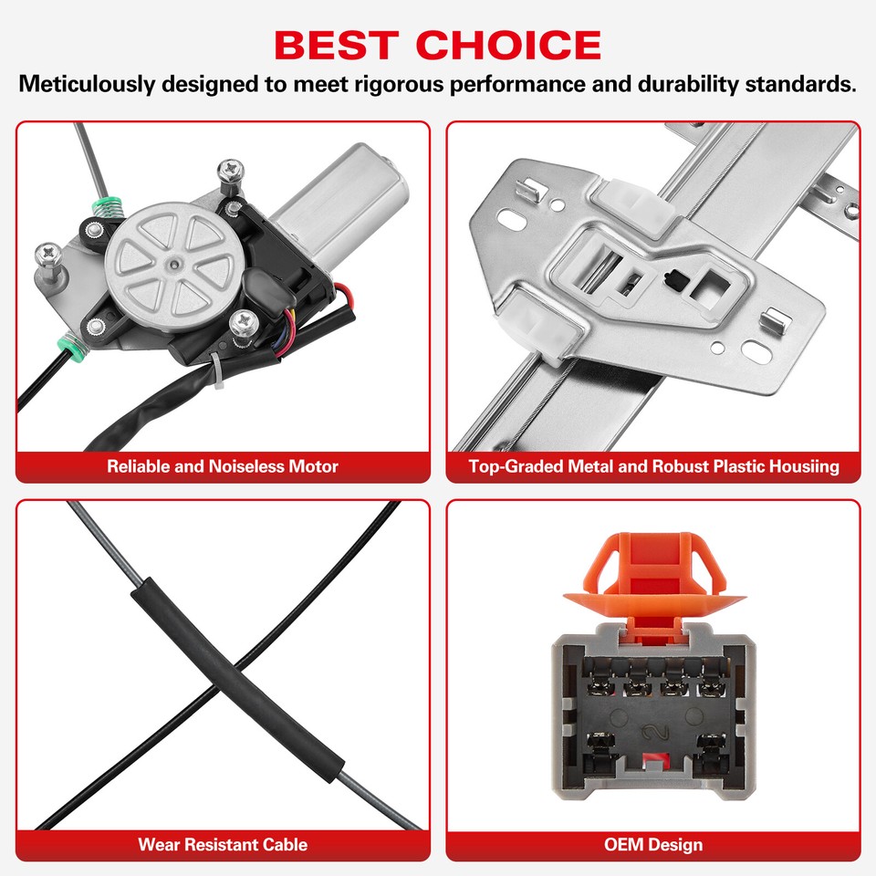 2003-2011 Honda Element Front Left Power Window Regulator with Motor ...