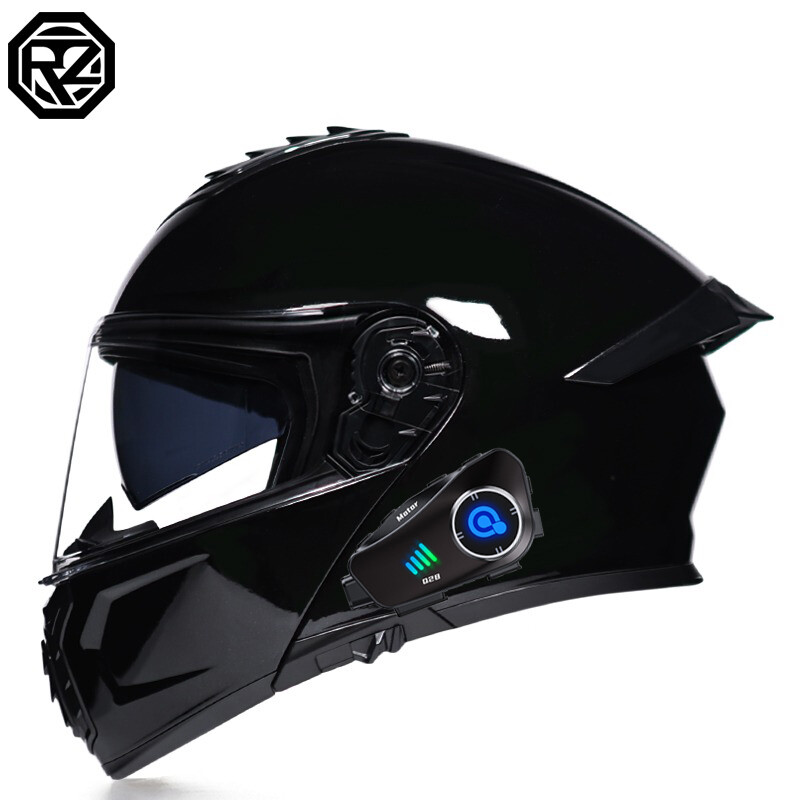 Bluetooth Motorcycle Helmet Built-in Camera Racing Modular Motocross ...