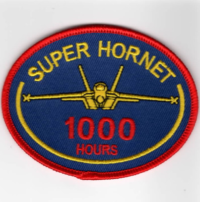3.5" NAVY SUPER HORNET 1000 HOURS F/A-18E/F EMBROIDERED PATCH | eBay
