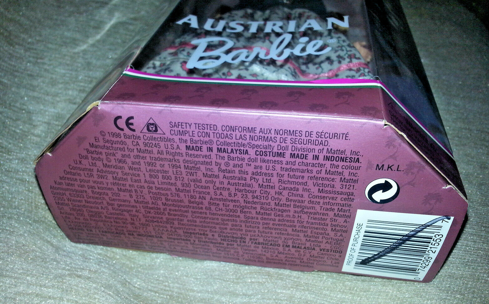 AUSTRIAN BARBIE 1998 Mattel DOLLS OF THE WORLD COLLECTOR EDITION ...